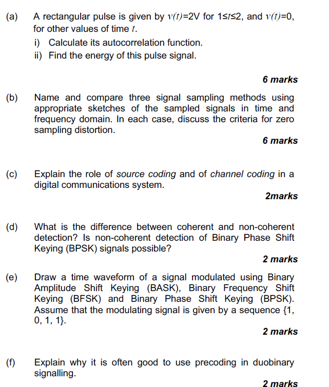 Solved (a) A rectangular pulse is given by v(t)=2V for | Chegg.com