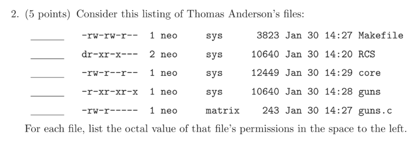 Solved 2. (5 ﻿points) ﻿Consider this listing of Thomas | Chegg.com