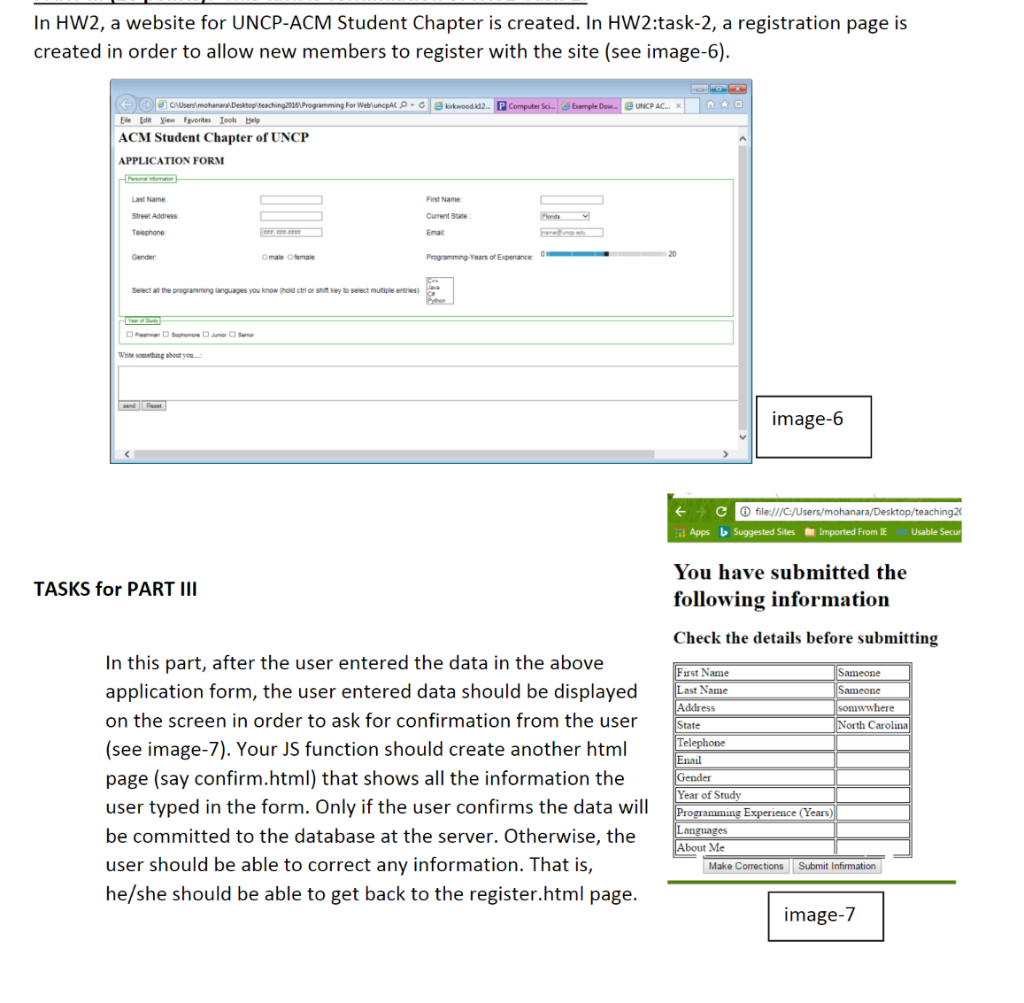 Solved Please create the register login form in HTML, also | Chegg.com