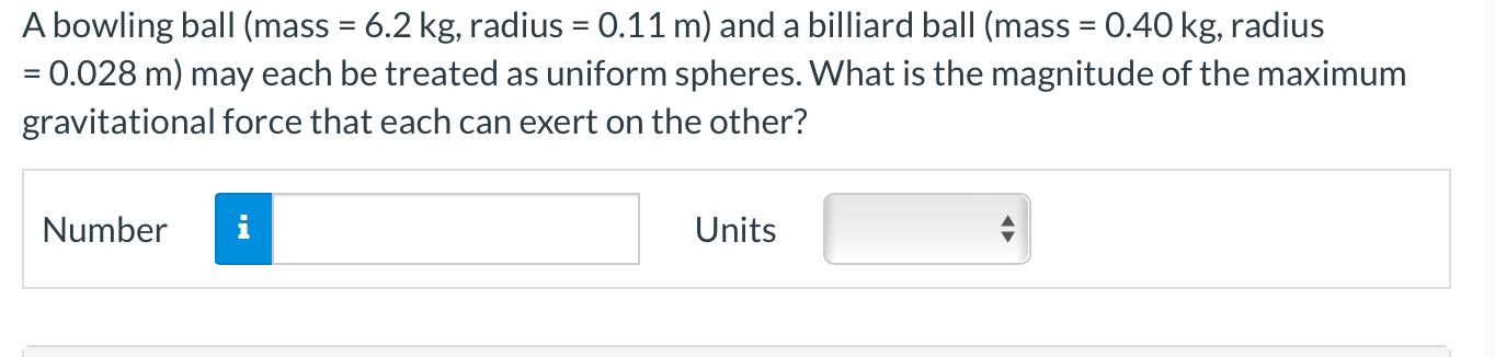 Solved A bowling ball (mass =6.2 kg, radius =0.11 m ) and a | Chegg.com