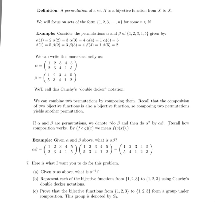Solved Consider the permutations alpha and beta of {1, 2, 3, | Chegg.com
