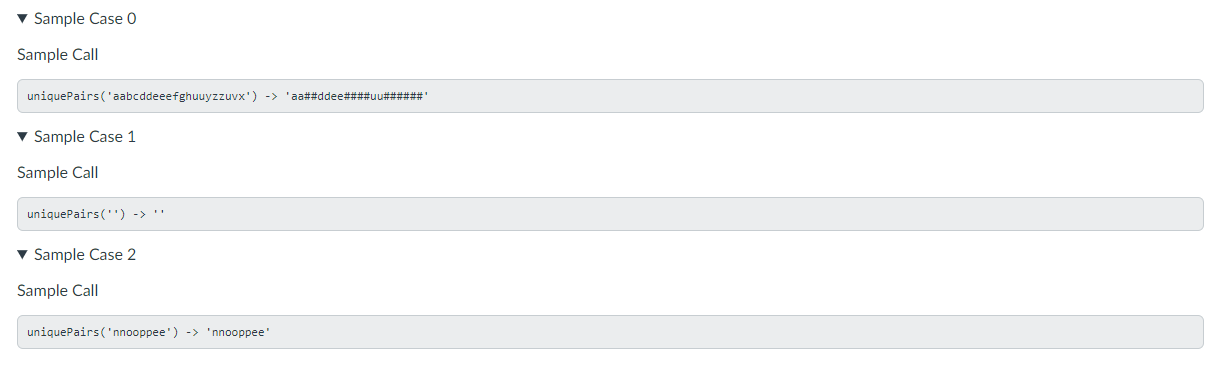 Solved Unique Pairs Complete The Following Function That 7640