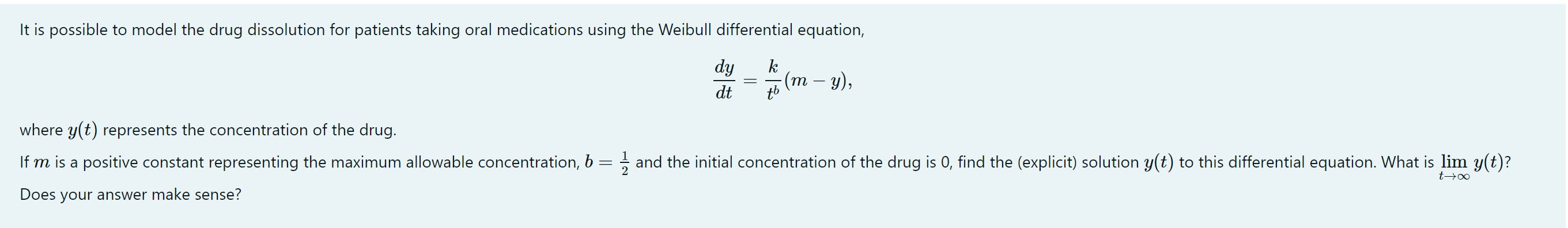 Solved It is possible to model the drug dissolution for | Chegg.com