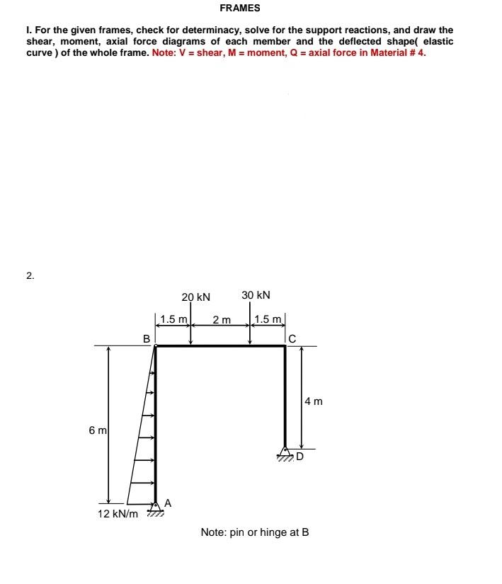 Solved FRAMES 1. For the given frames, check for | Chegg.com