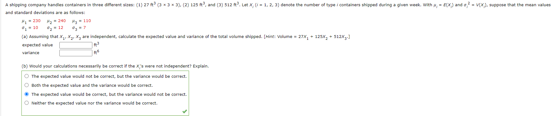 Solved A shipping company handles containers in three | Chegg.com