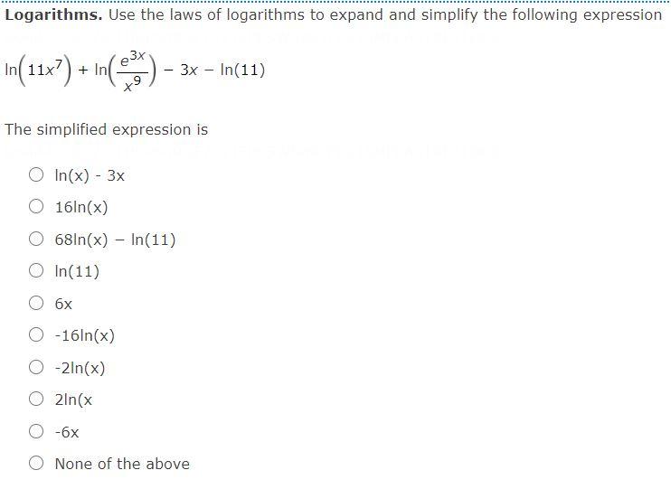 Solved Logarithms. Use the laws of logarithms to expand and | Chegg.com