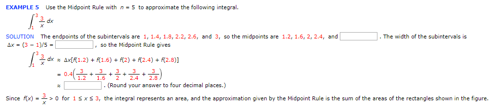 Solved EXAMPLE 5 Use the Midpoint Rule with n = 5 to | Chegg.com