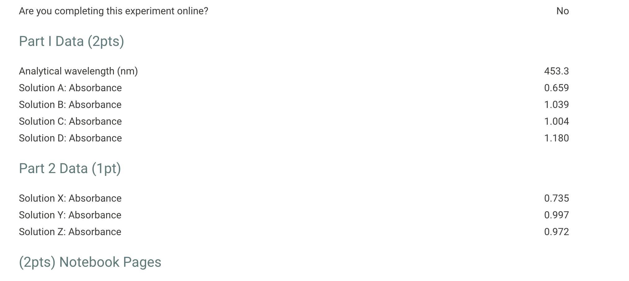 Solved Are you completing this experiment online? No Part I | Chegg.com