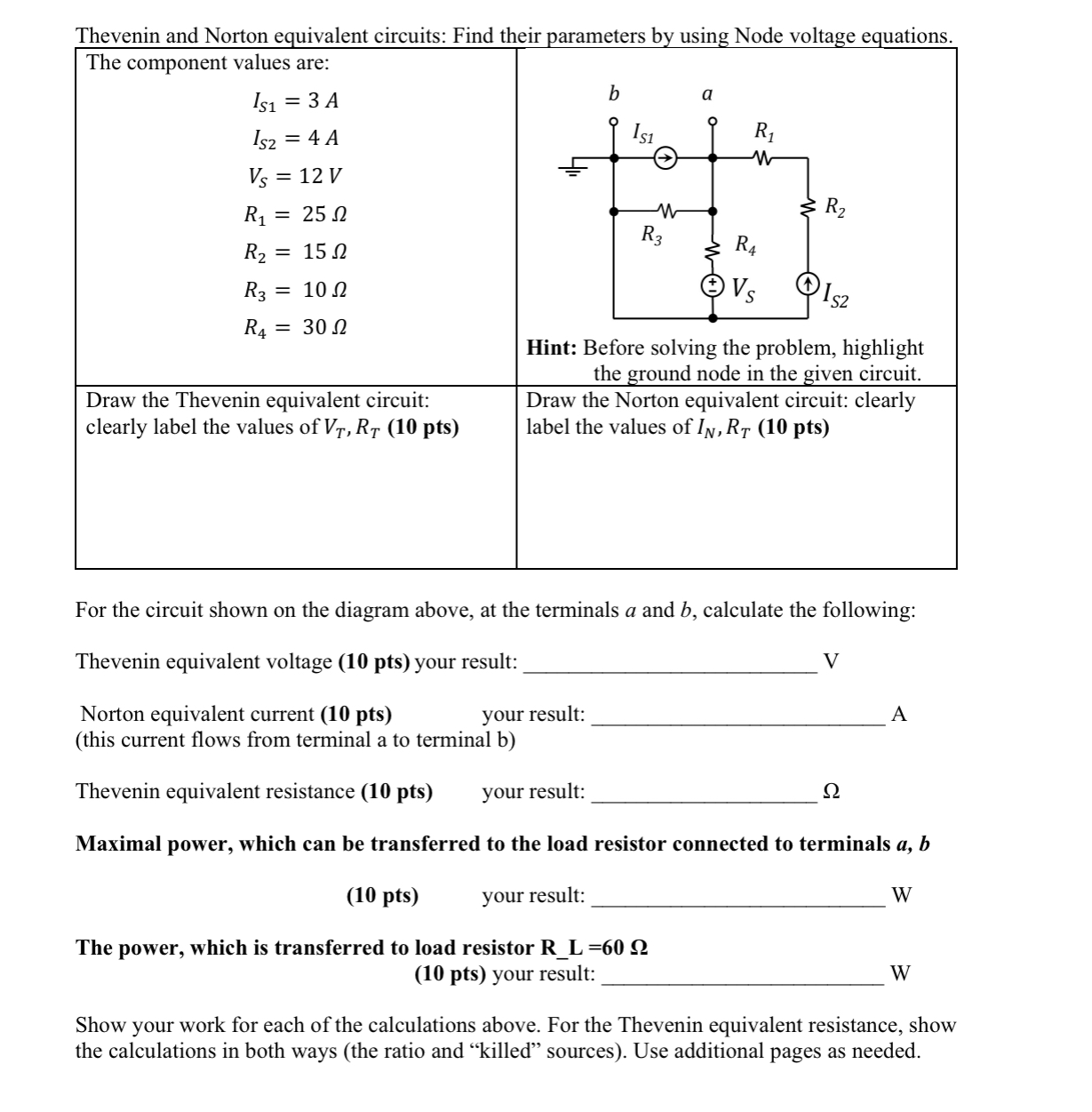 Solved Thevenin and Norton equivalent circuits: Find their | Chegg.com