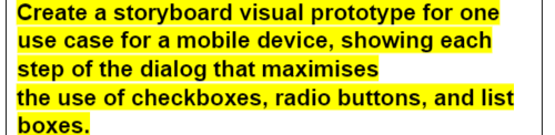 Solved Create a storyboard visual prototype for one use case | Chegg.com