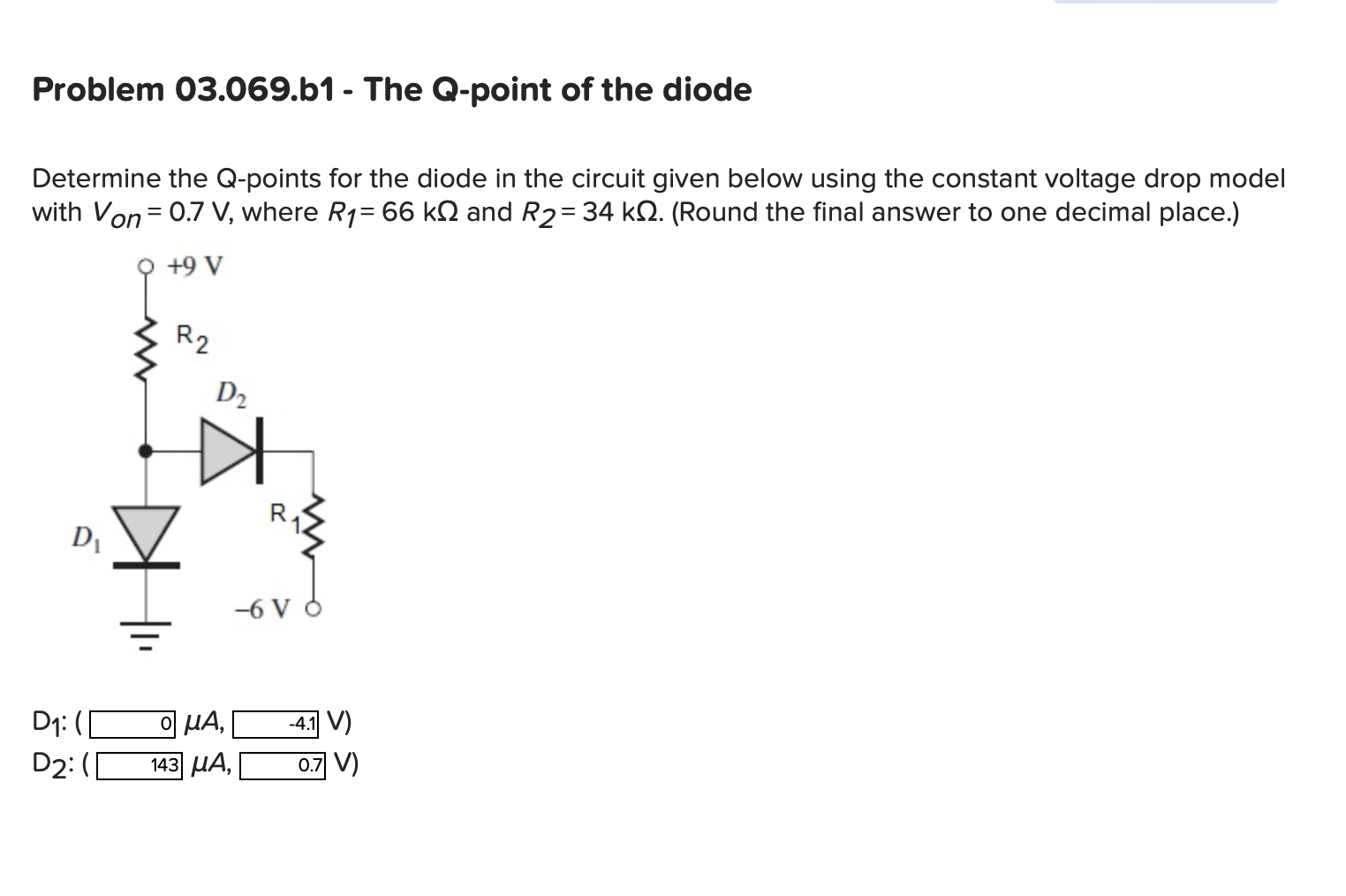 Solved Determine the Q-points for the diode in the circuit | Chegg.com