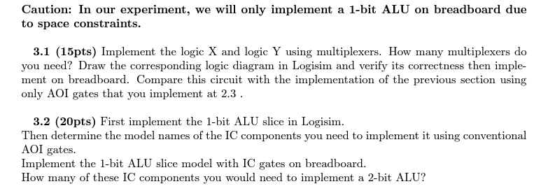 Solved Caution: In our experiment, we will only implement a | Chegg.com
