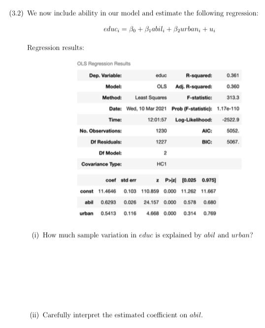 The Data Set For This Exercise Includes Information