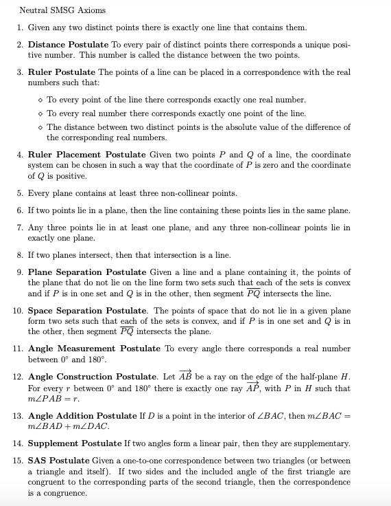 Solved Prove, using only the neutral SMSG axioms 1- Vertical | Chegg.com