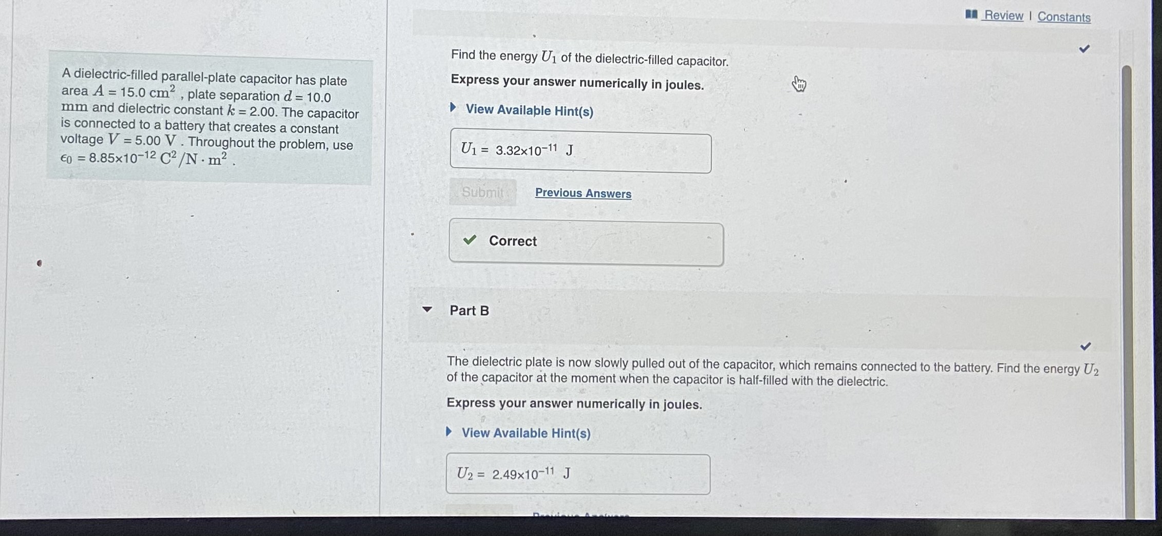 Solved Please solve for C and D. I already solved for A and | Chegg.com