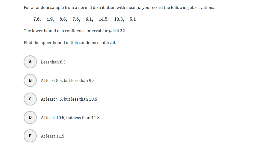Solved For a random sample from a normal distribution with | Chegg.com