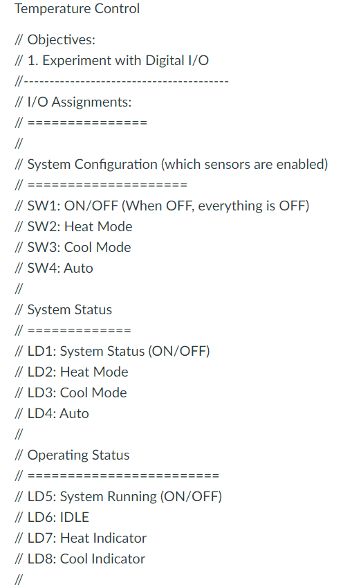 Temperature Control // Objectives: // 1. Experiment | Chegg.com