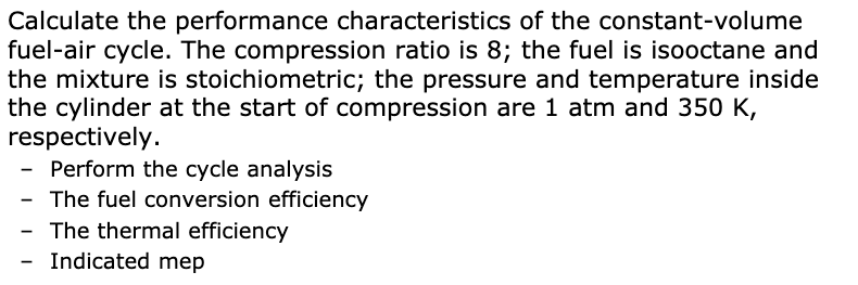 Solved Calculate the performance characteristics of the | Chegg.com