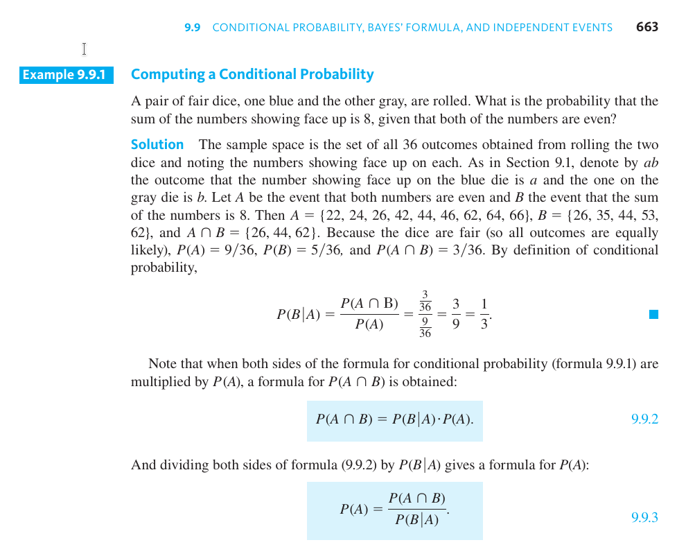 Solved Discrete Mathematics: 9.9 Conditional Probability, | Chegg.com