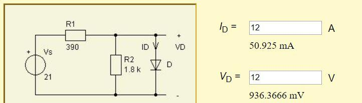 Solved Calculate the diode operating point (ID, VD) in | Chegg.com