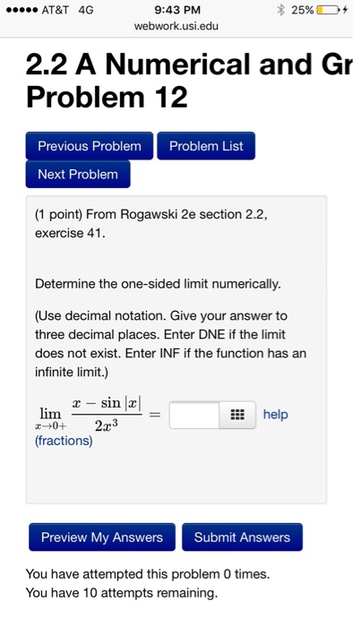 Solved Determine the one-sided limit numerically. (Use | Chegg.com