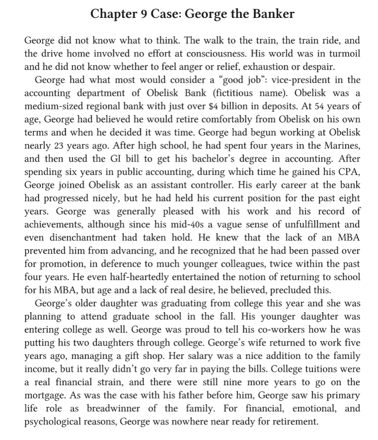 Solved Chapter 9 Case: George the Banker George did not know | Chegg.com
