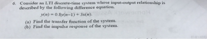Solved Consider LTI discrete-time system whose input-output | Chegg.com