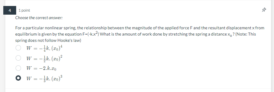 Solved 1 point Choose the correct answer: For a particular | Chegg.com
