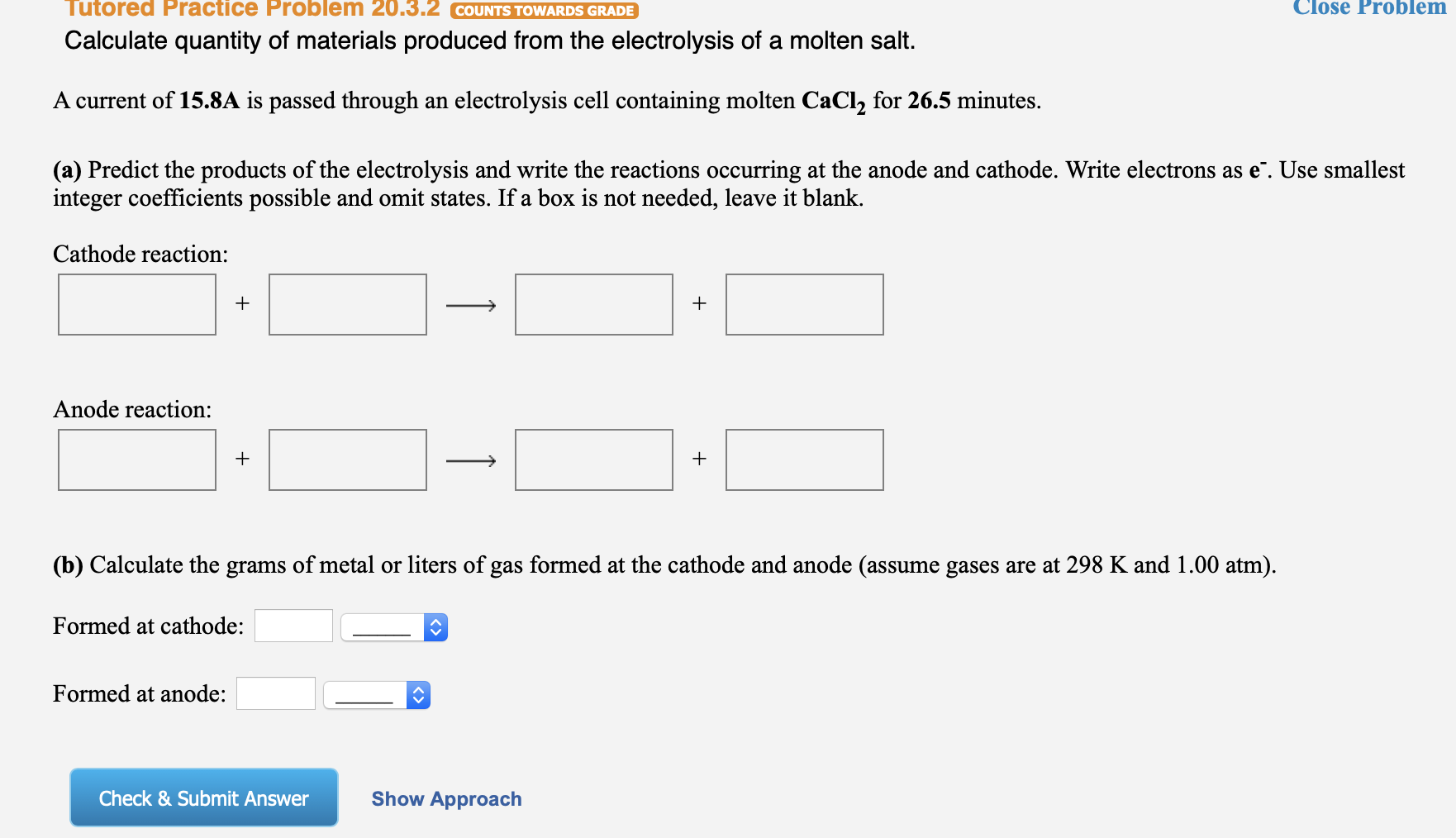 Solved Close Problem Tutored Practice Problem 20.3.2 COUNTS | Chegg.com