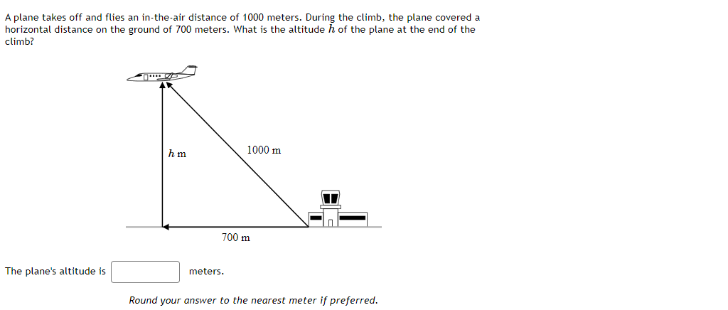 Solved A plane takes off and flies an in-the-air distance of | Chegg.com
