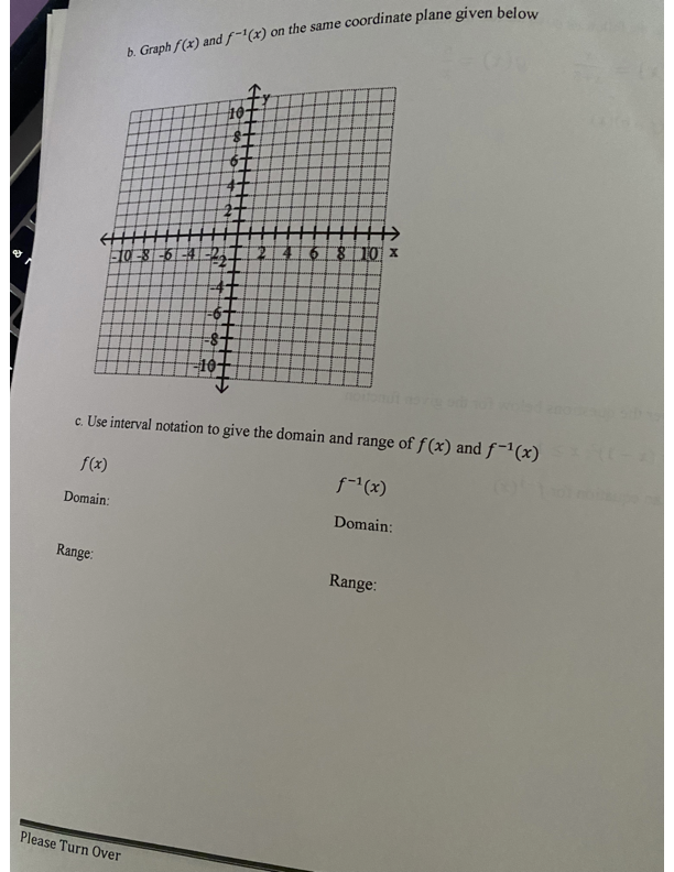 Solved 7 Find The Following Given The Two Functions X Fx 