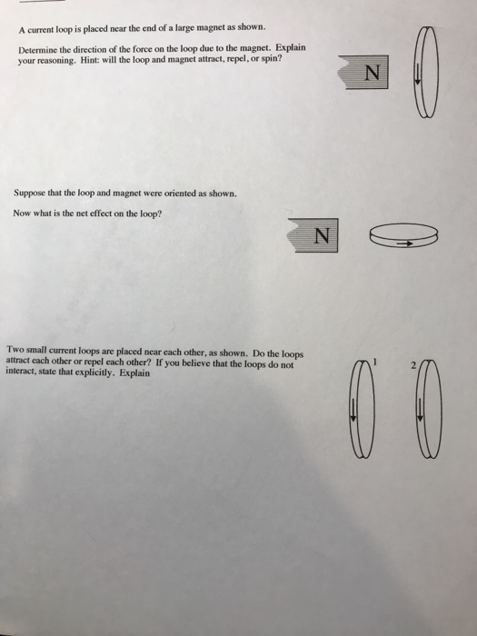 Solved A current loop is placed near the end of a large | Chegg.com