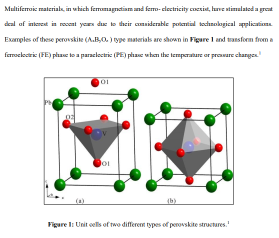 Solved Multiferroic materials, in which ferromagnetism and | Chegg.com