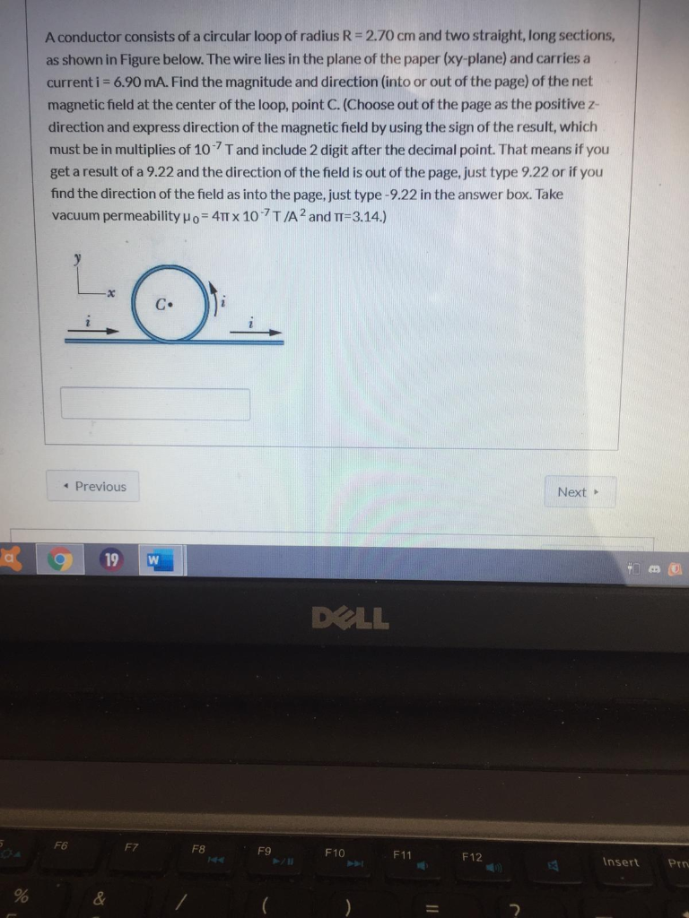 Solved A conductor consists of a circular loop of radius | Chegg.com