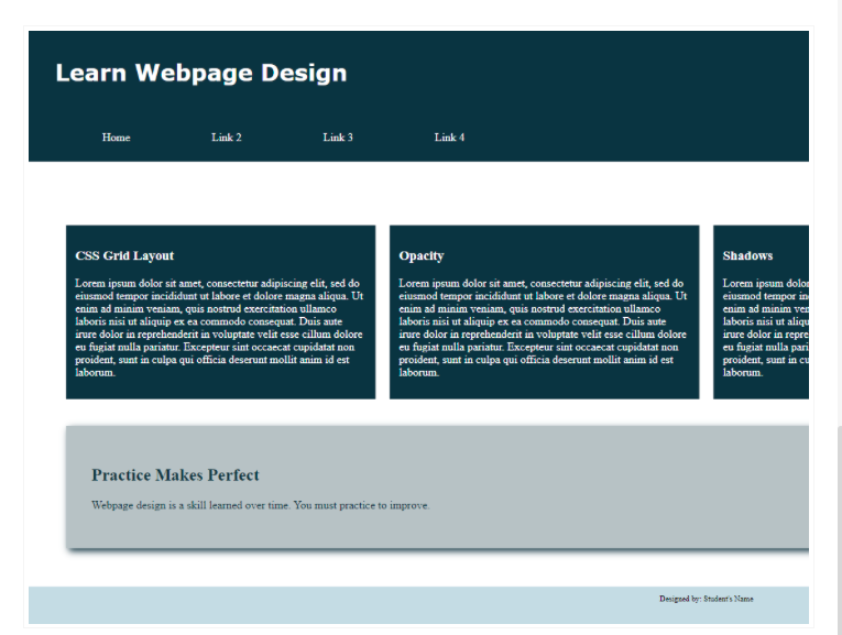 Solved In this exercise, you will style HTML 5 semantic | Chegg.com