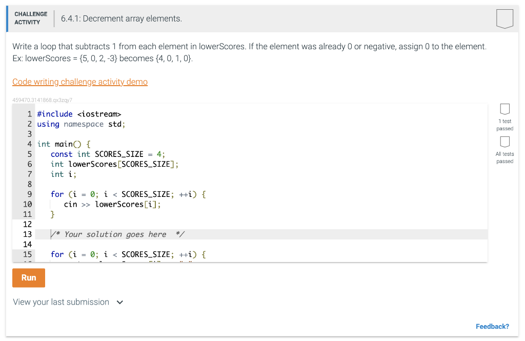 Solved Write a loop that subtracts 1 from each element in | Chegg.com Solved Write a loop that subtracts 1 from each element in | Chegg.com
