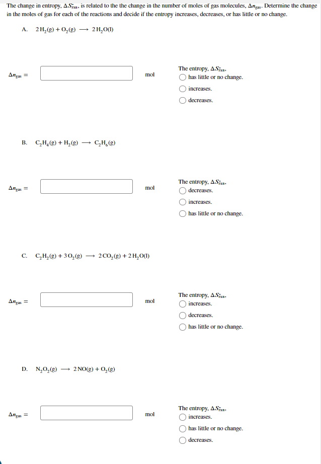 Solved The change in ﻿entropy, ΔSrxn, is ﻿related to ﻿the | Chegg.com