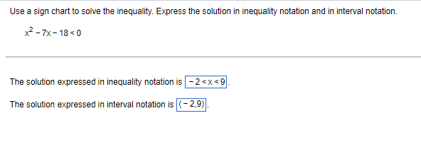 Solved Use a sign chart to solve the inequality. Express the | Chegg.com