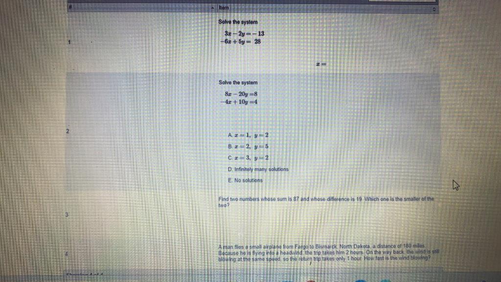 Solved Solve the systom 3x−2y=−13−6x+5y=28 Solve the system | Chegg.com