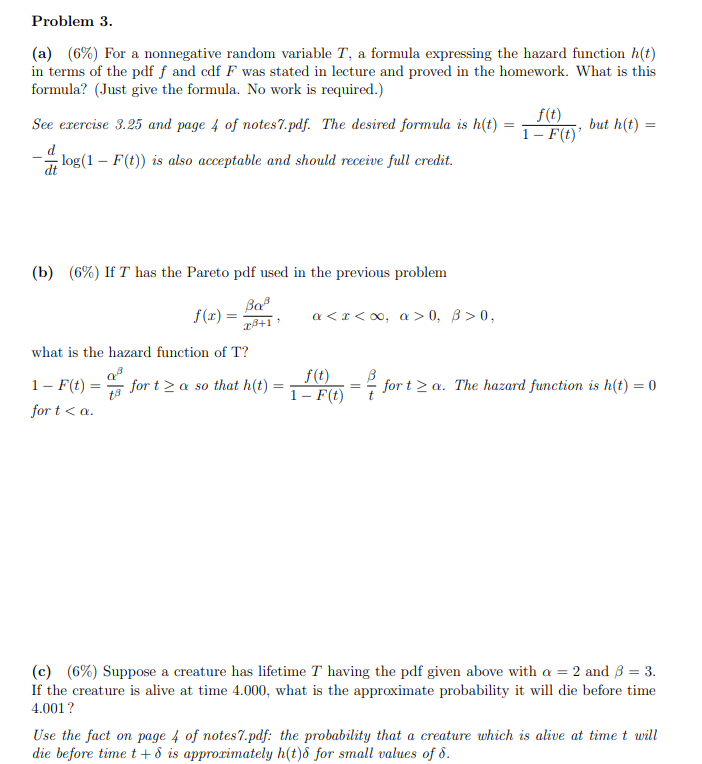Solved Problem 3 A 6 For A Nonnegative Random Variable 
