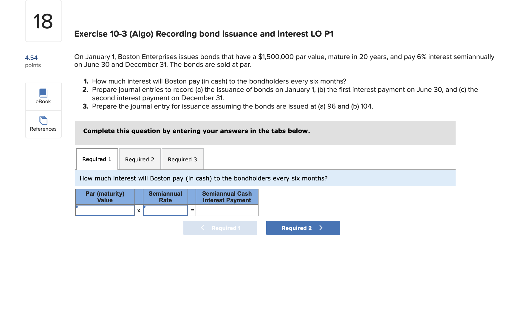 Solved Exercise 10-3 (Algo) Recording bond issuance and | Chegg.com