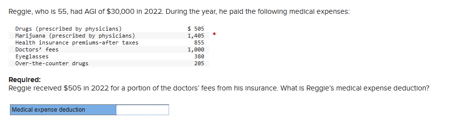 Solved Reggle, who Is 55 , had AGI of $30,000 in 2022 . | Chegg.com