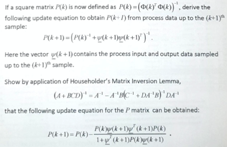 If a square matrix P(k) is now defined as | Chegg.com