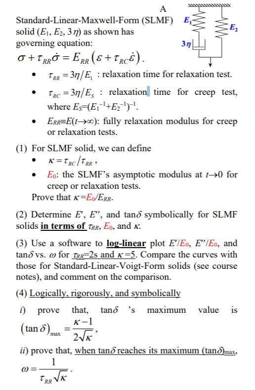 E2 A Standard-Linear-Maxwell-Form (SLMF) E solid (E1, | Chegg.com