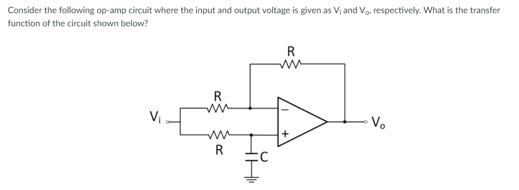 Solved Consider the following op-amp circuit where the input | Chegg.com