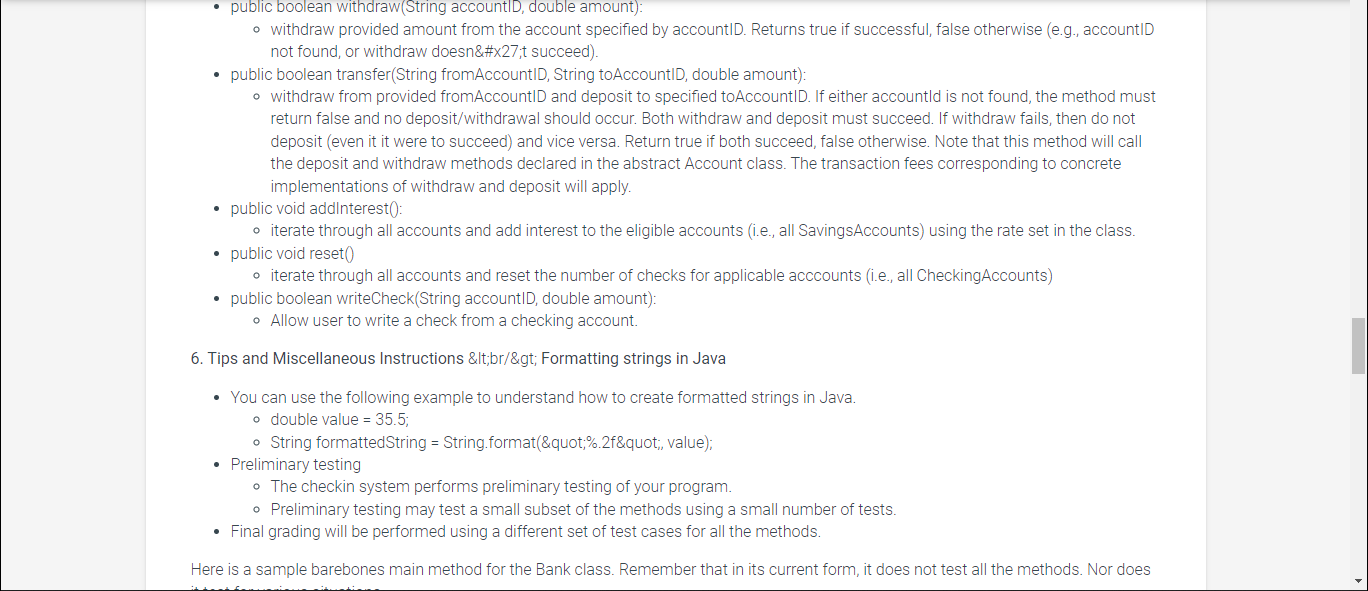 Solved CheckingAccount.java public class CheckingAccount | Chegg.com
