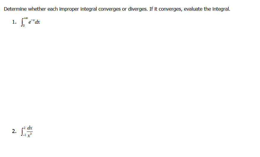 Solved Determine whether each improper integral converges or | Chegg.com