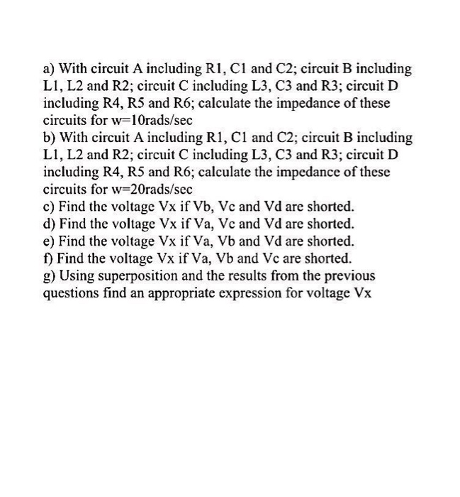 Solved For the following design L1-2H C1-0.05F R1.4Ω R2-4Ω | Chegg.com