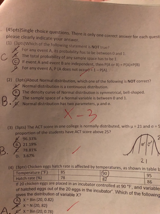 Solved (45pts)Single choice questions. There is only one | Chegg.com