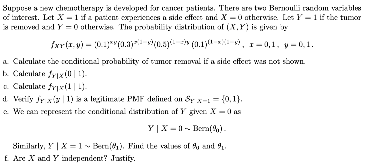Solved Suppose a new chemotherapy is developed for cancer | Chegg.com